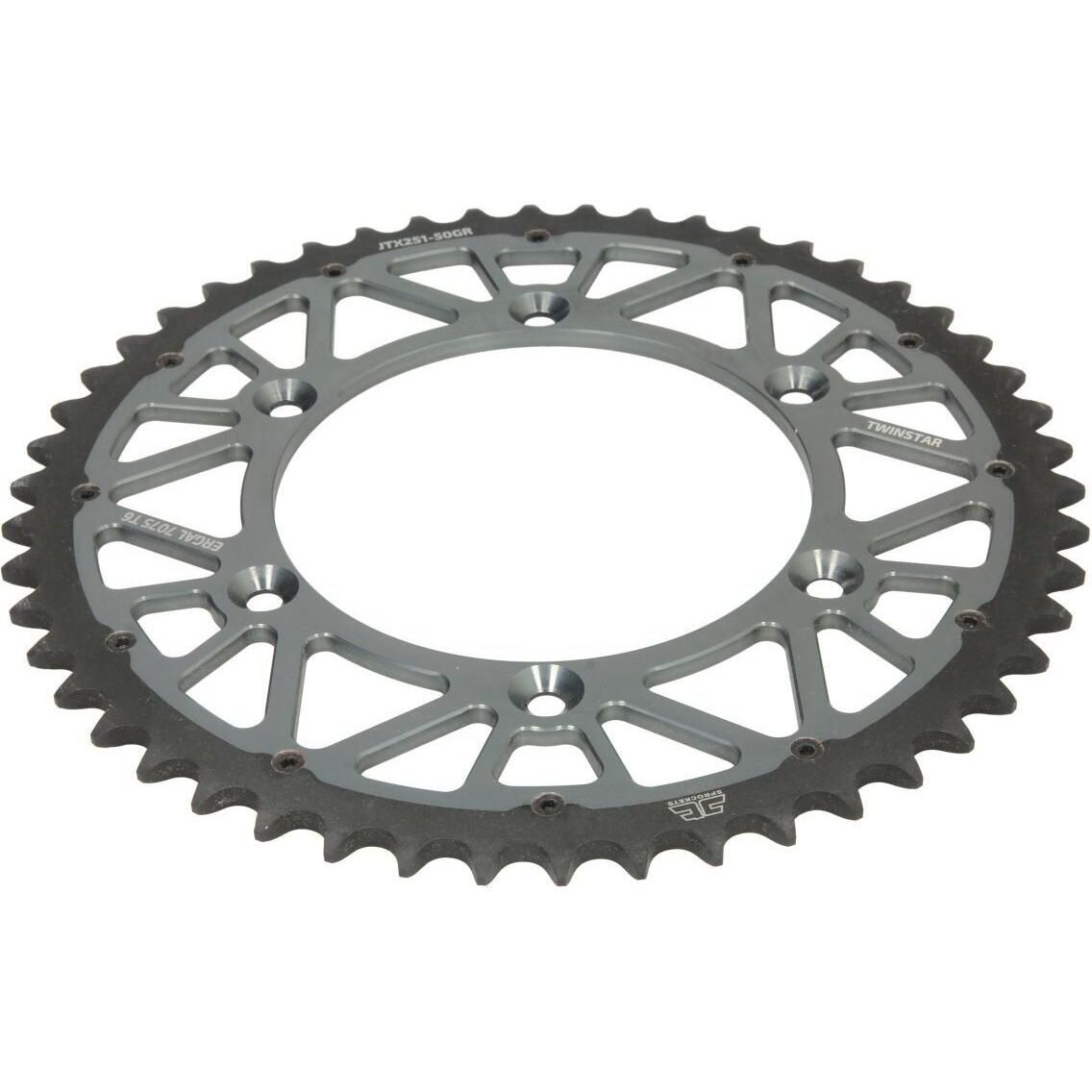 JT SPROCKETS - 520 TWINSTAR HYBRID REAR SPROCKETS - JTX251.**GR - YAMA ...